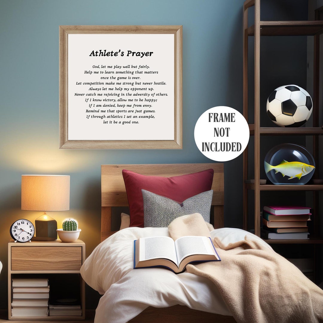 Athlete Poster Christian Sports | Prayer Poster | Christian Youth ...