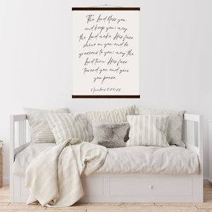 Numbers 6 24 26 Sign Blessing Lyrics Wall Art | the Lord Bless You and ...