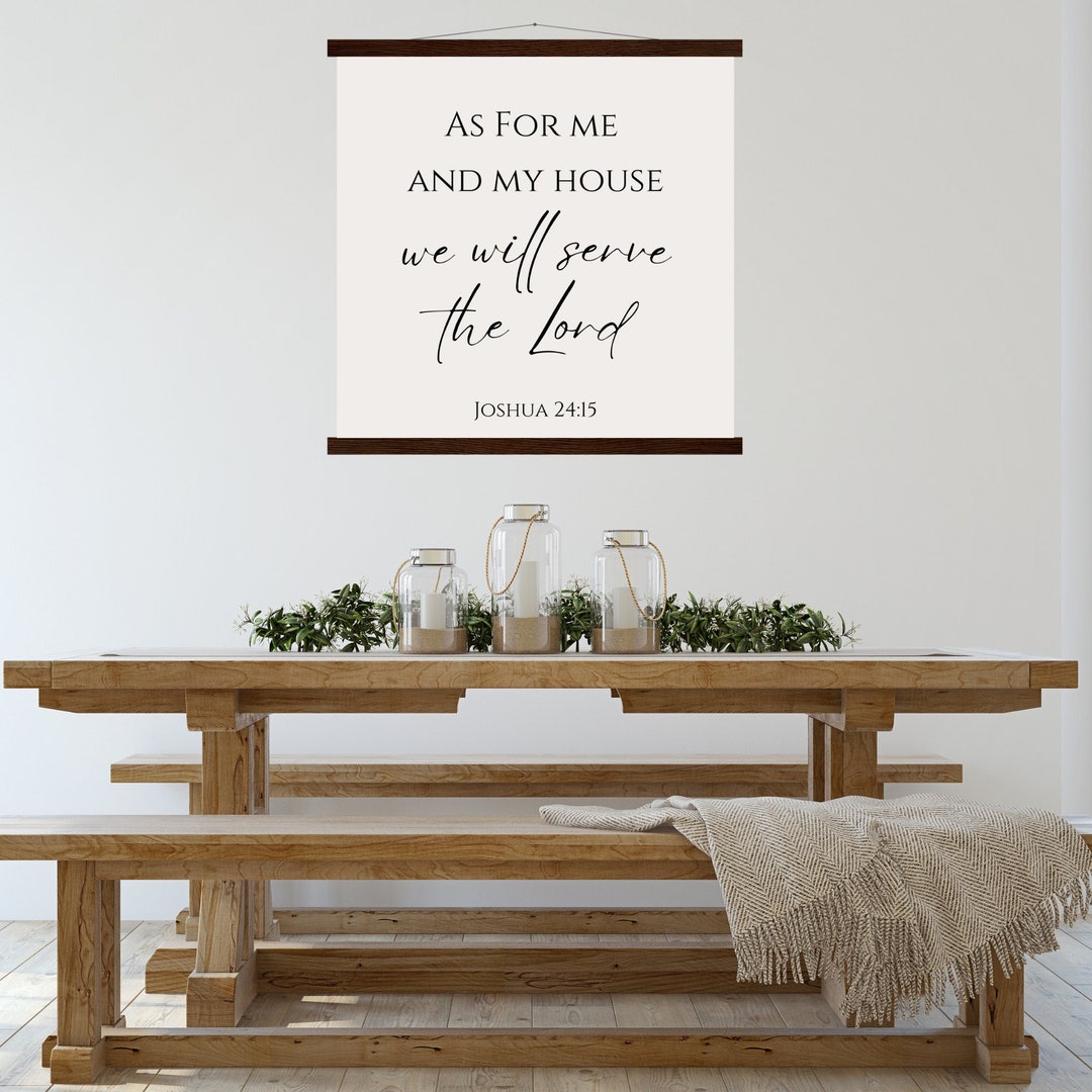 Joshua 24 15 Sign as for Me and My House Bible Verse Poster - Etsy