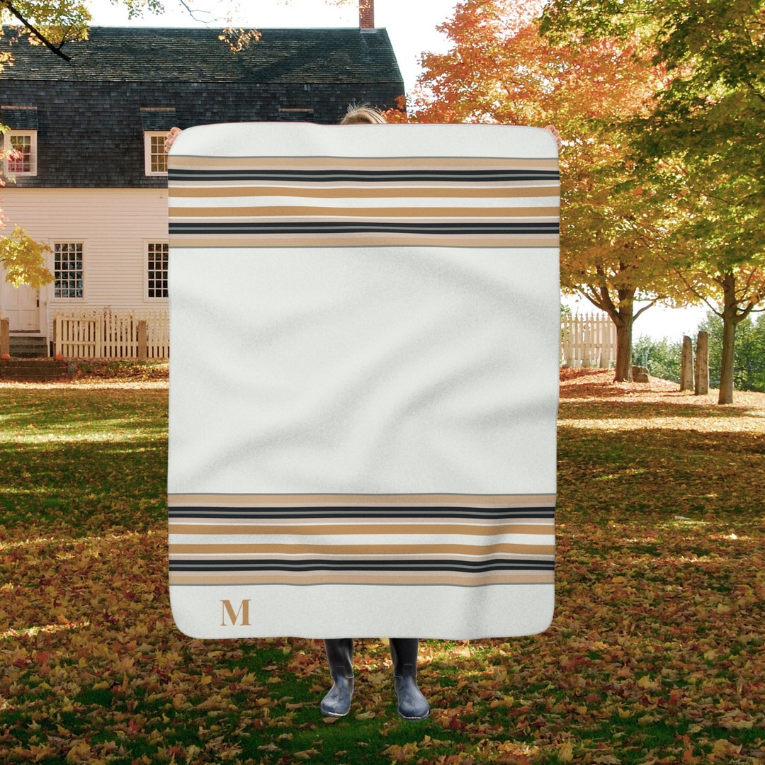 Initial Blanket Plush Faux Fur Blanket Monogram Fleece Blanket Monogram ...