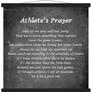 Athlete Poster Christian Sports | Prayer Poster | Christian Youth ...