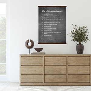 10 Commandments Poster: Exodus 20 Scripture Sign - Etsy