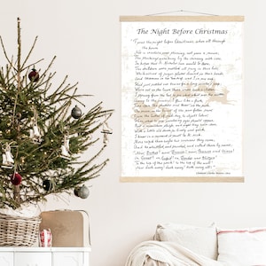 Twas the Night Before Christmas Poem Print: Nostalgic Christmas Eve ...