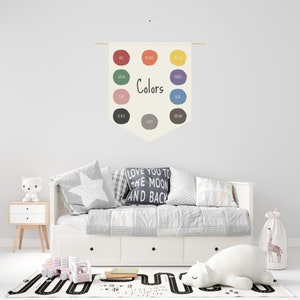 Color Chart Nursery Banner: Primary Colors Educational Pennant - Etsy