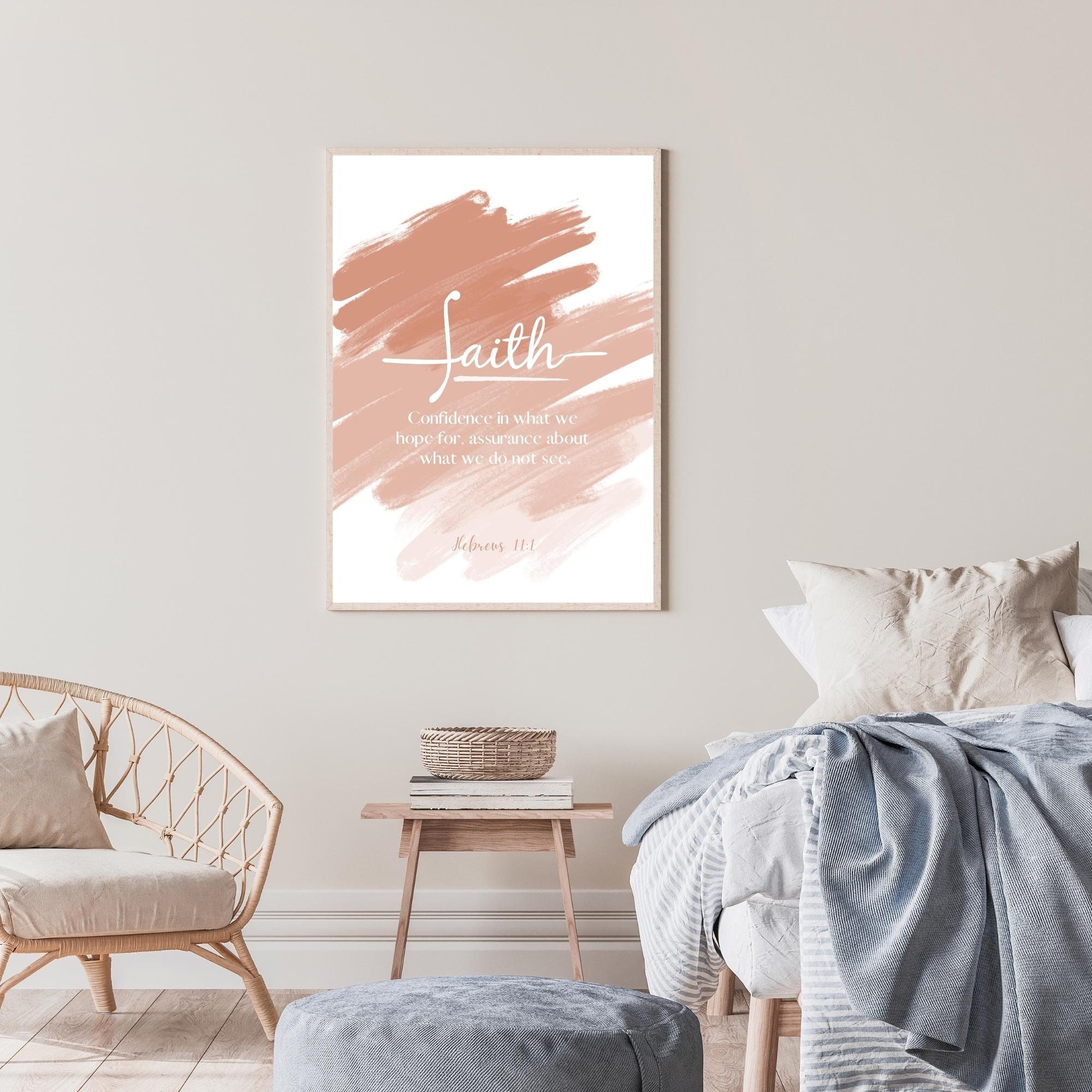 Hebrews 11 1 Faith Printable Bible Verse Poster watercolor - Etsy