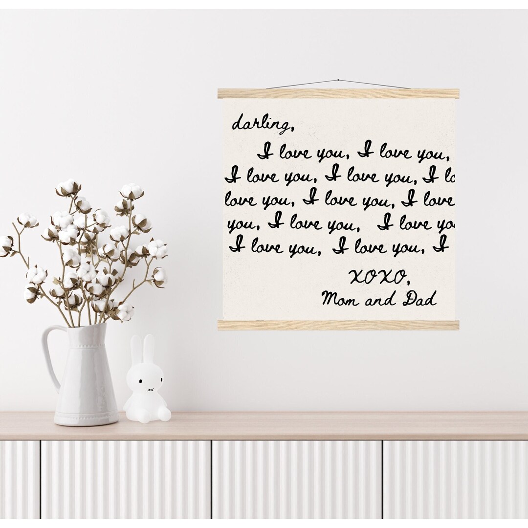 Darling I Love You Print Custom Love Letter Poster Love Note I Love You ...