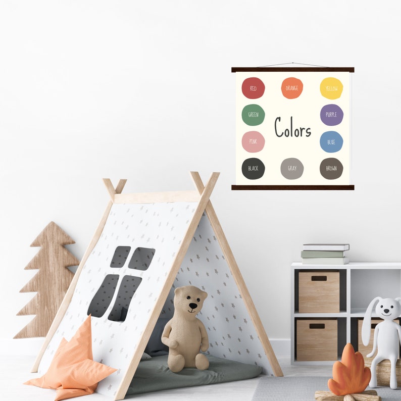 Color Chart Poster primary Colors Educational Posterlearning - Etsy