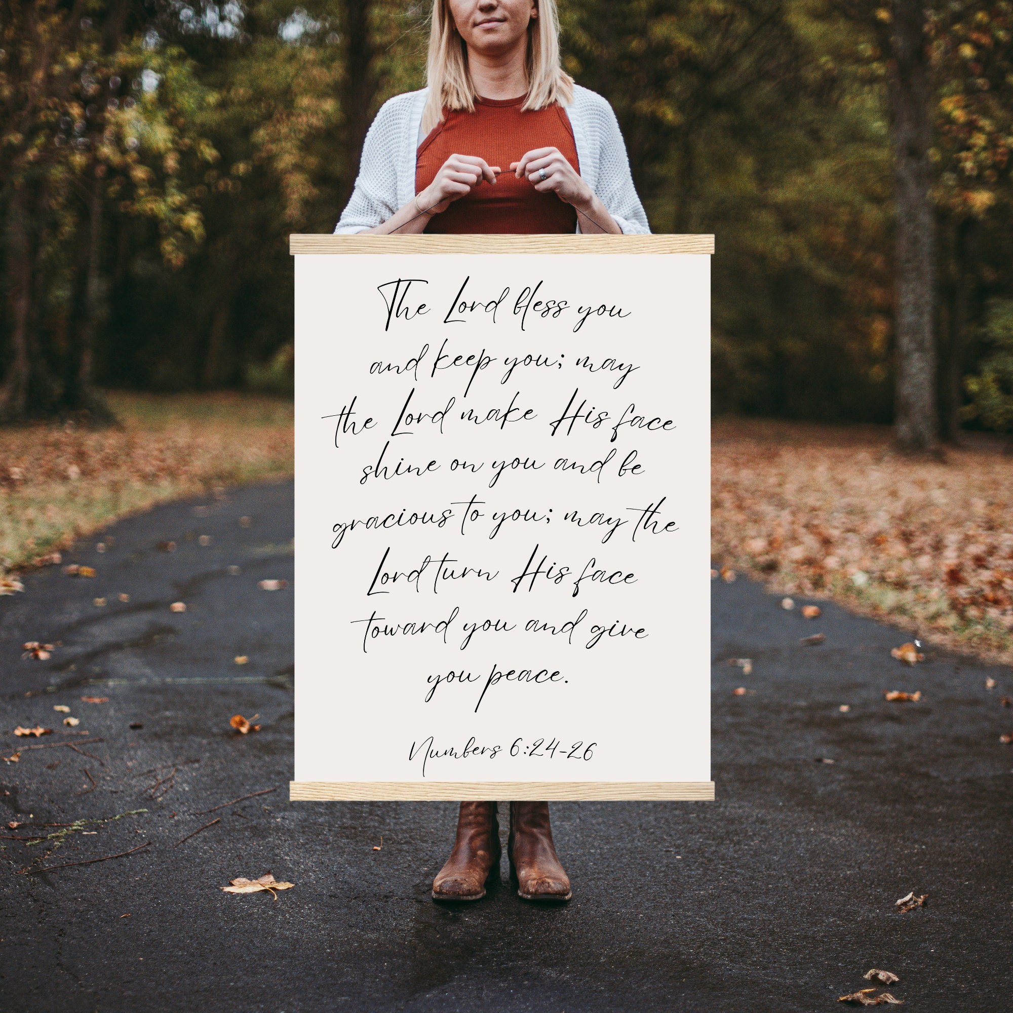 Numbers 6 24 26 Sign Blessing Lyrics Wall Art the Lord Bless You and ...