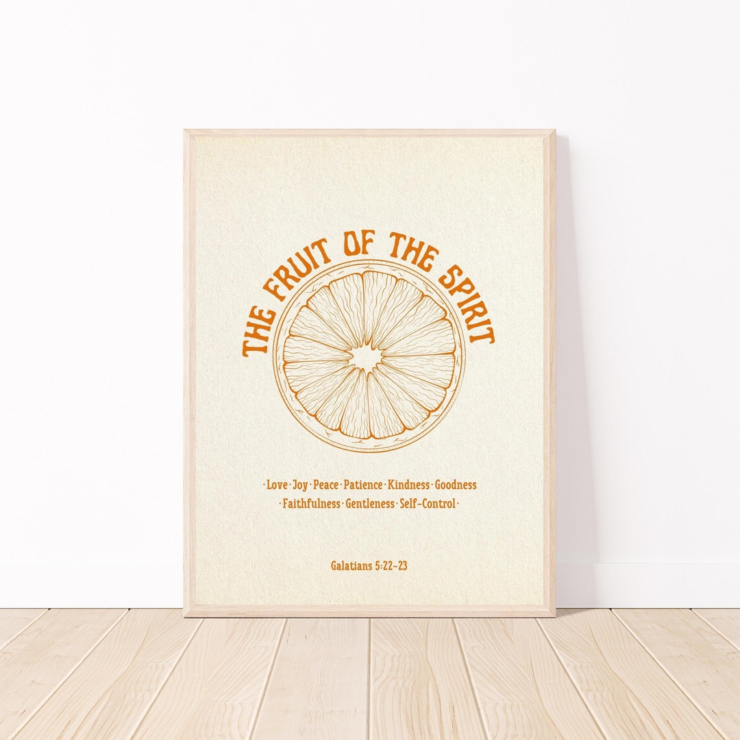 Fruits of the Spirit Galatians 5 22 23 Christian Poster Faith Printable ...