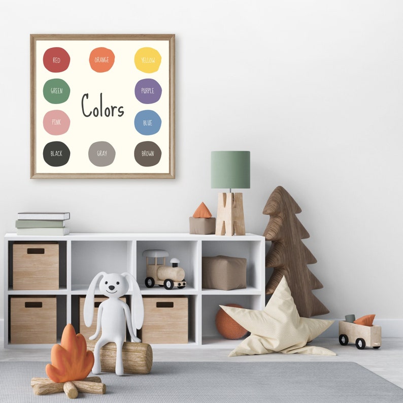 Color Chart Poster primary Colors Educational Posterlearning - Etsy