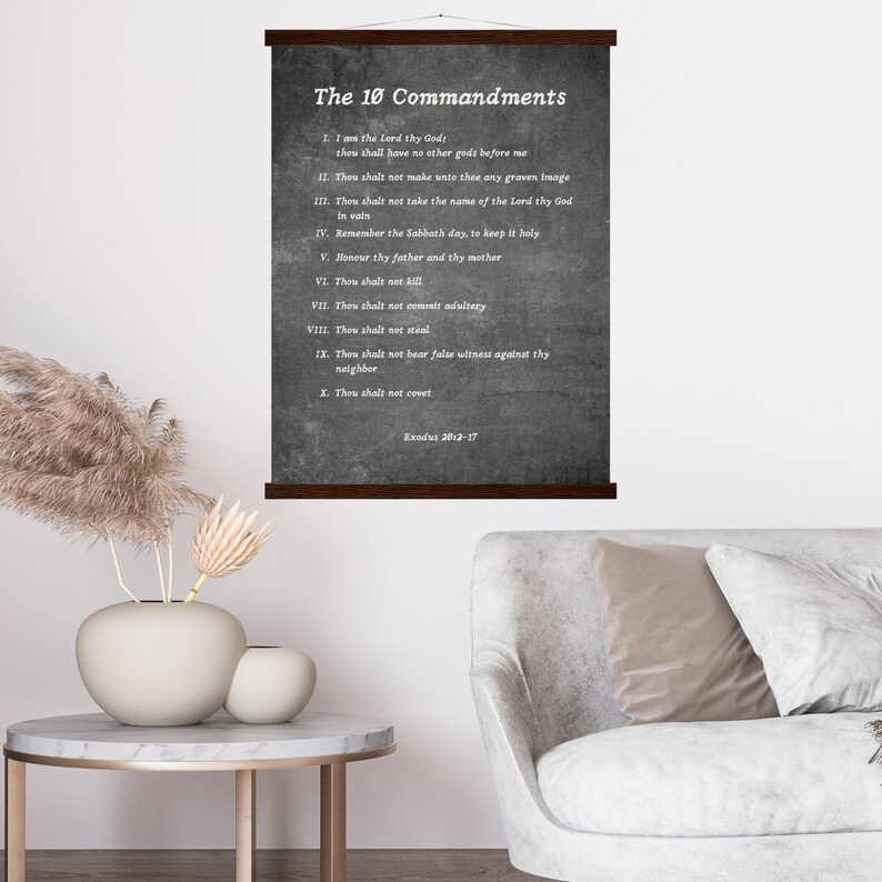 10 Commandments Poster exodus 20 Religious - Etsy
