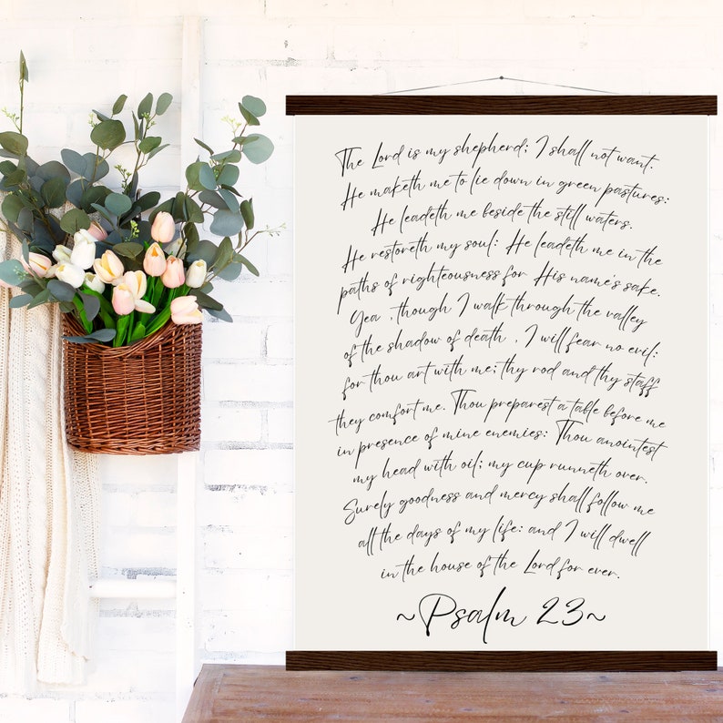 Psalm 23 Poster: the Lord is My Shepherd Scripture Sign - Etsy