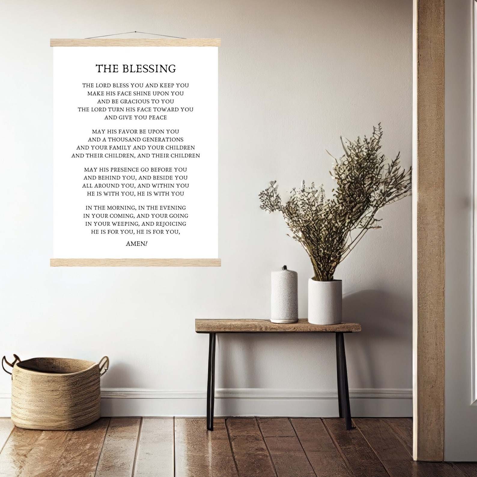 The Blessing Lyrics Wall Art May the Lord Bless You and Keep You ...