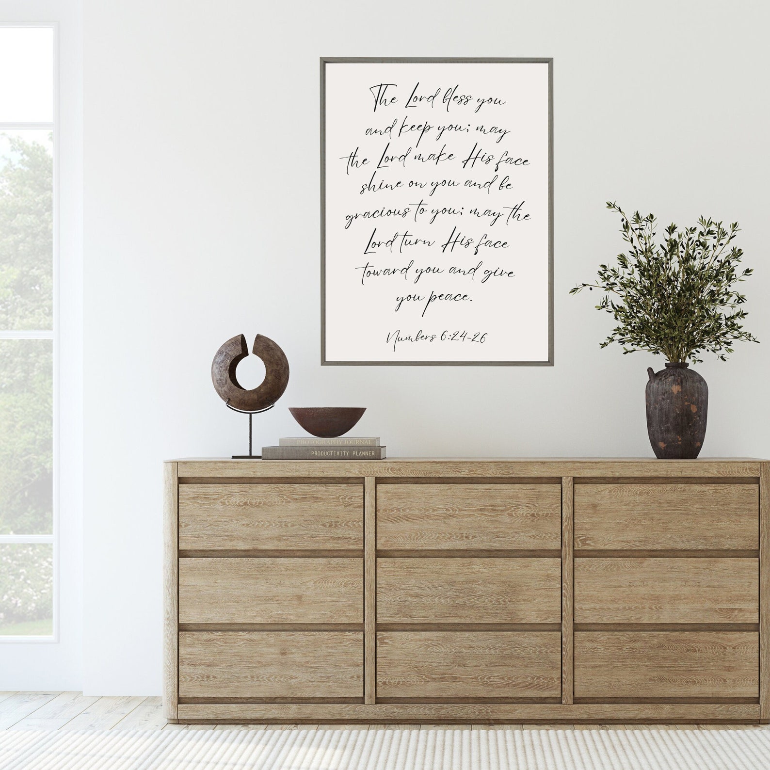 Numbers 6 24 26 Sign Blessing Lyrics Wall Art the Lord Bless You and ...