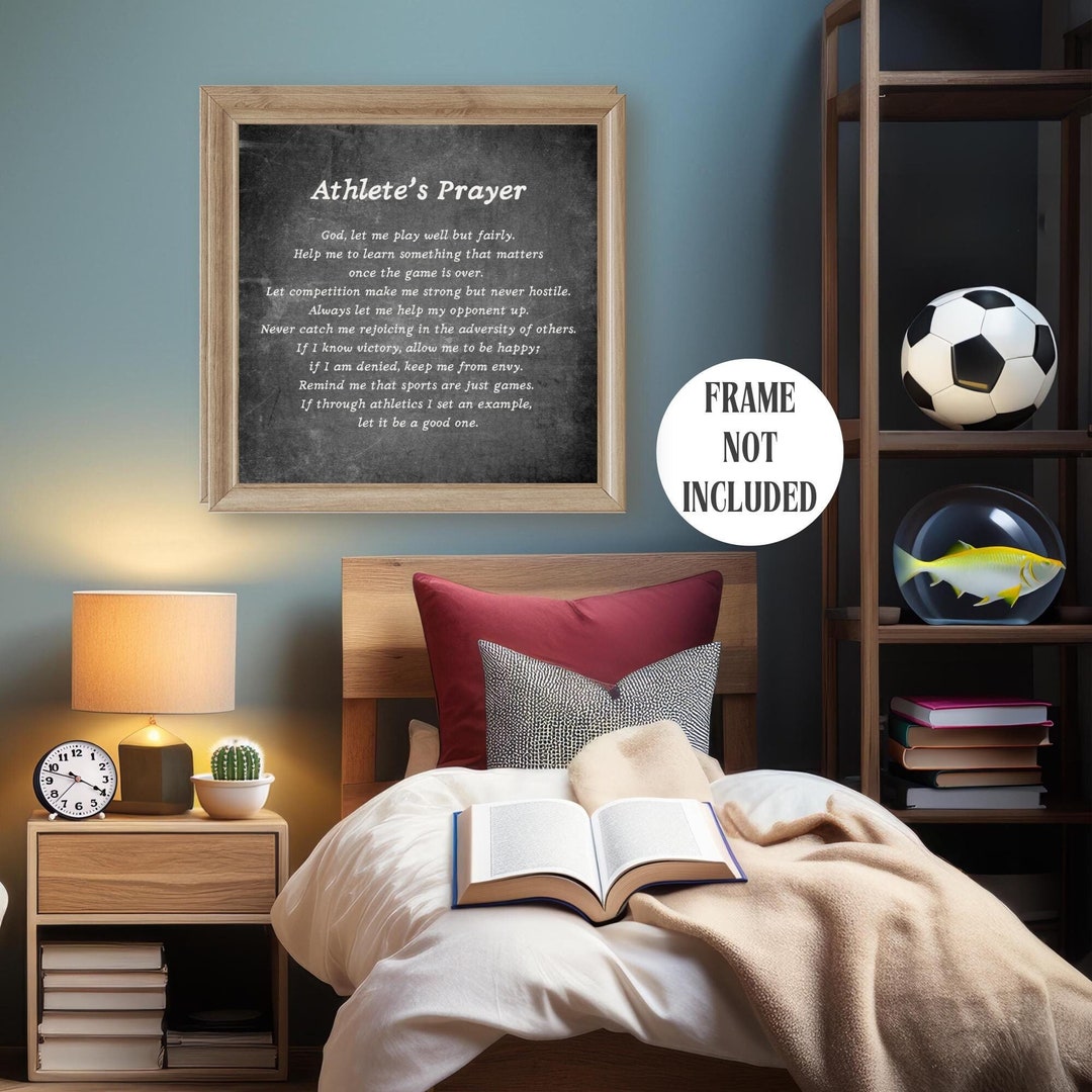 Athlete Poster Christian Sports | Prayer Poster| Christian Youth ...