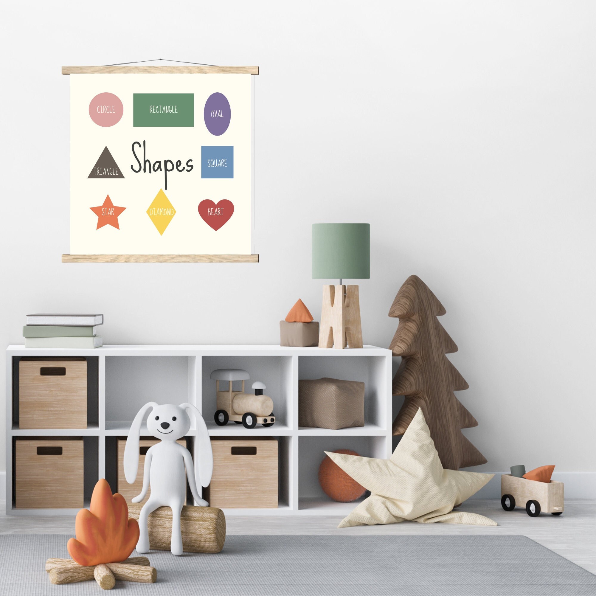 Shapes Poster educational Poster Cute Shapespreschool Wall - Etsy Canada