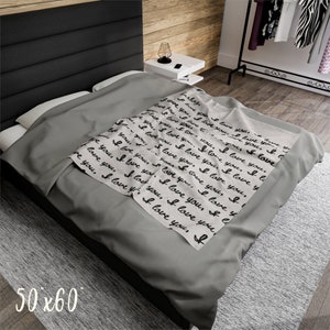 Love Letter Blanket| Darling I Love You Snuggle Blanket| Daughter ...