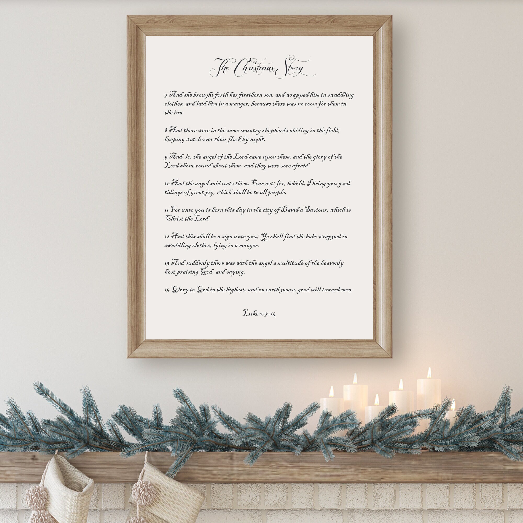 Birth of Jesus Story Nativity Printable Christmas Story Sign Nativity ...