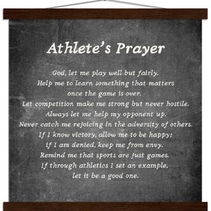 Athlete Poster Christian Sports | Prayer Poster | Christian Youth ...