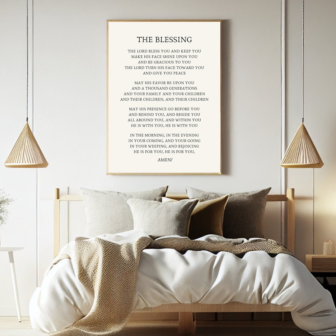 The Blessing Lyrics Wall Art May the Lord Bless You and Keep - Etsy