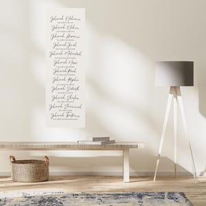 Names of God Christian Canvas Wall Art | Names of Jesus | Hebrew Names ...