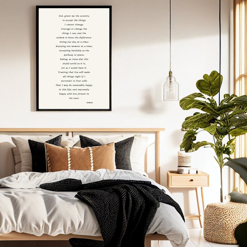Serenity Prayer Sign Full Serenity Prayer Prayer Printable - Etsy