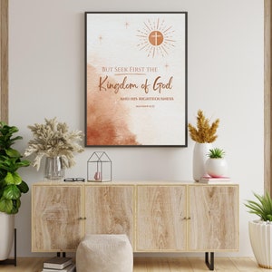 Matthew 6 33 Faith Printable | Bible Verse Poster | Seek First the ...