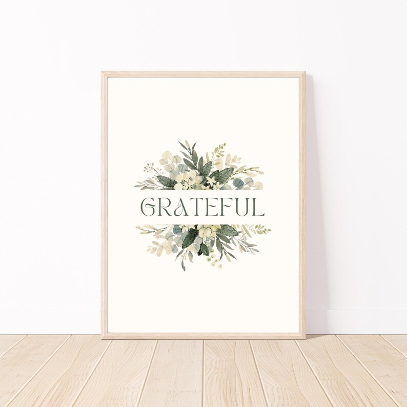 Grateful Wall Art grateful Sign grateful Art gratitude Wall - Etsy