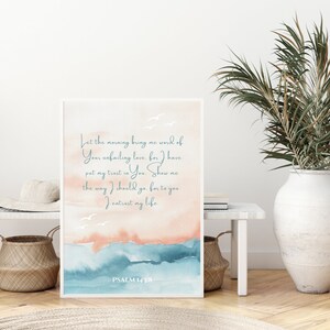 Psalm 143 8 Psalm Printable|christian Watercolor |psalm Wall Art ...