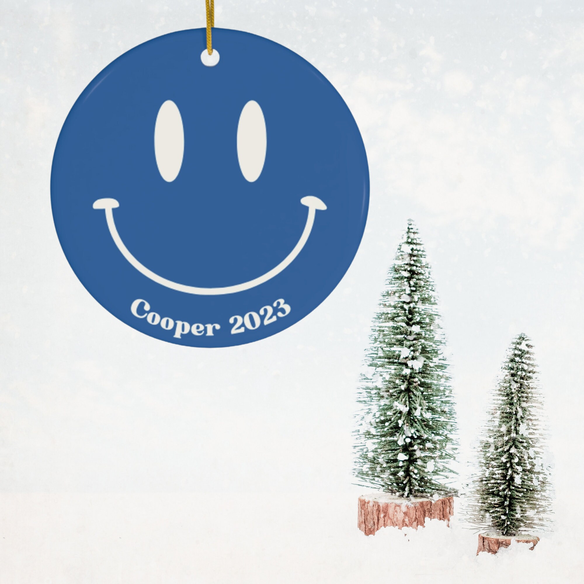 Smiley Face Ornament Gen Z Teenager Ornament Smiley Face - Etsy