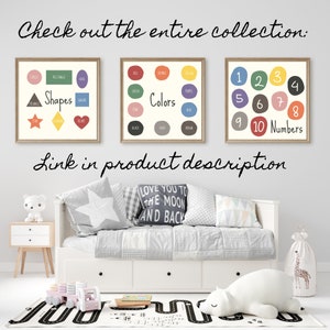 Number Chart | Number Activities Educational Poster|preschool Wall Art ...