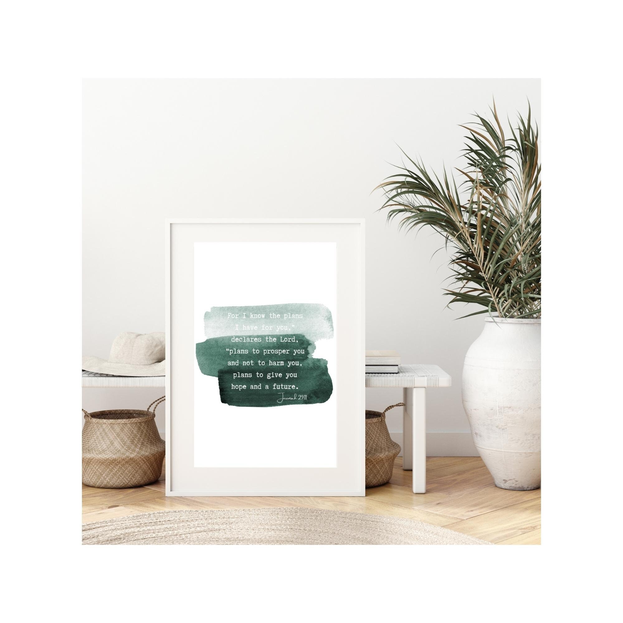 Jeremiah 29 11 Sign for I Know the Plans Bible Verse Poster Faith ...