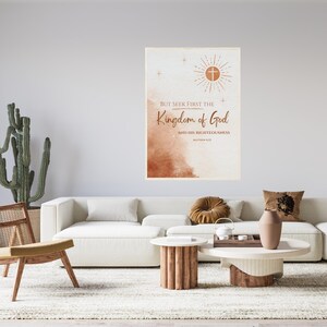 Matthew 6 33 Faith Printable | Bible Verse Poster | Seek First the ...