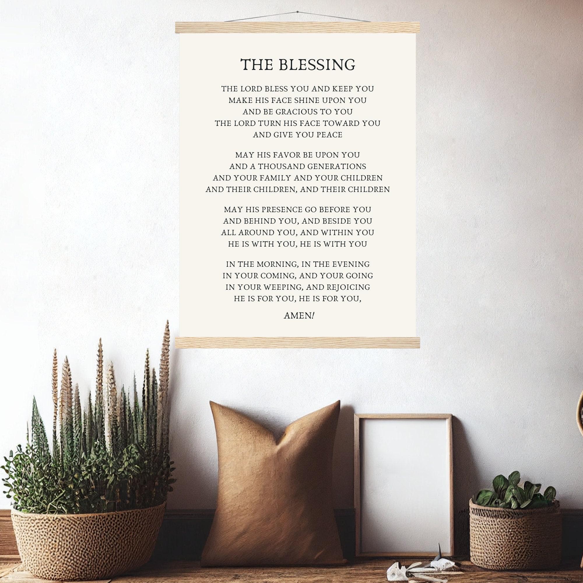 The Blessing Lyrics Wall Art May the Lord Bless You and Keep - Etsy