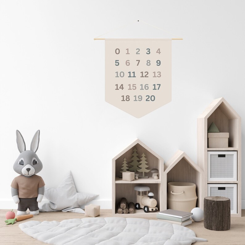 Number Chart Nursery Banner Number Activities Educational - Etsy