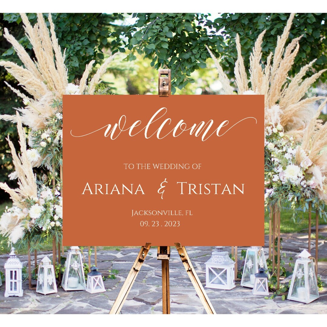 Wedding Easel Sign Large Welcome Sign | Boho Wedding Sign| Wedding ...