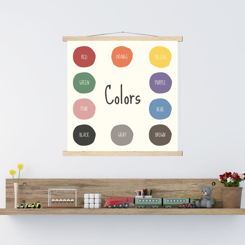 Color Chart Poster primary Colors Educational Posterlearning - Etsy
