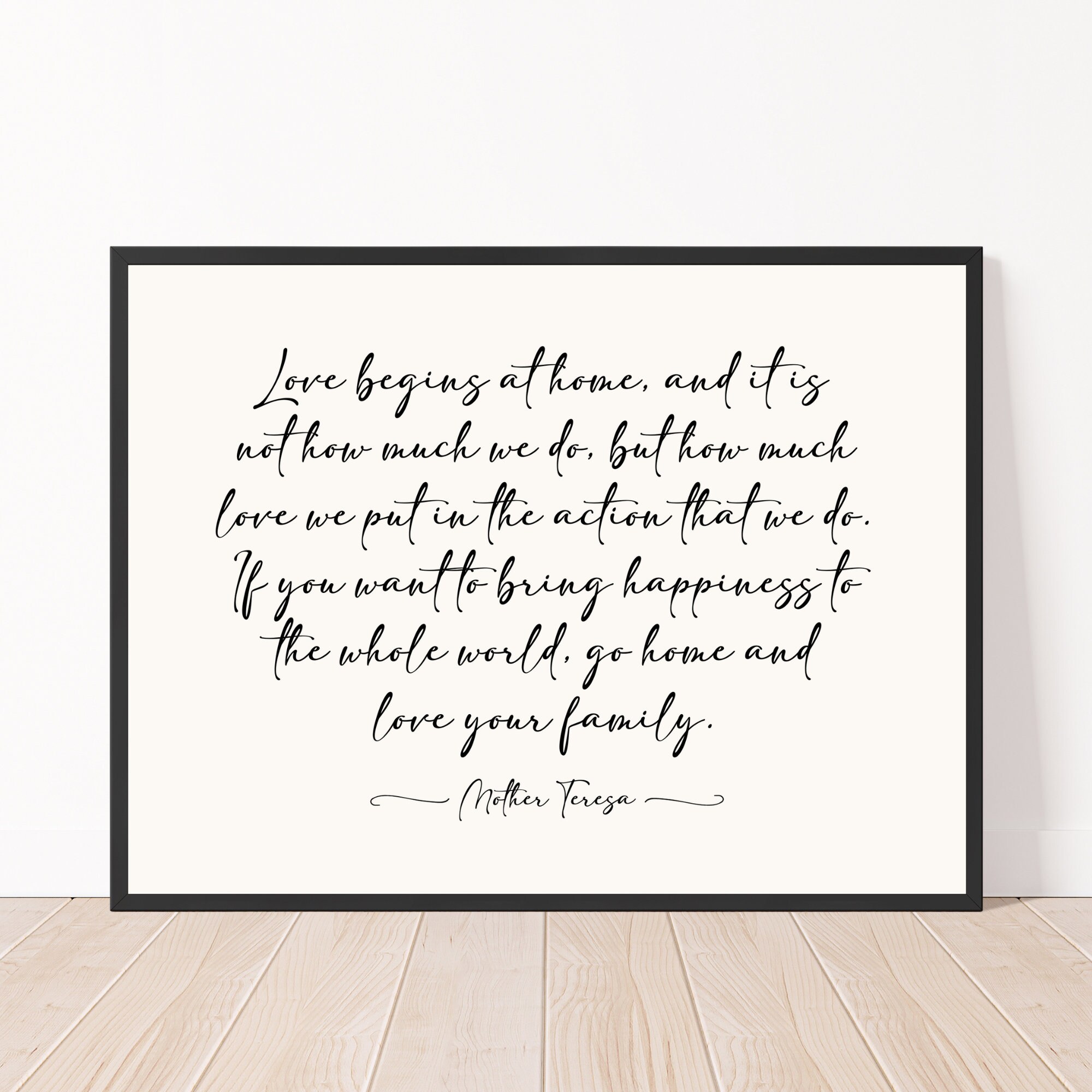 Mother Teresa Quote Words To Live Bymother Teresa Print Famous Quotesmother Theresacatholic Wall