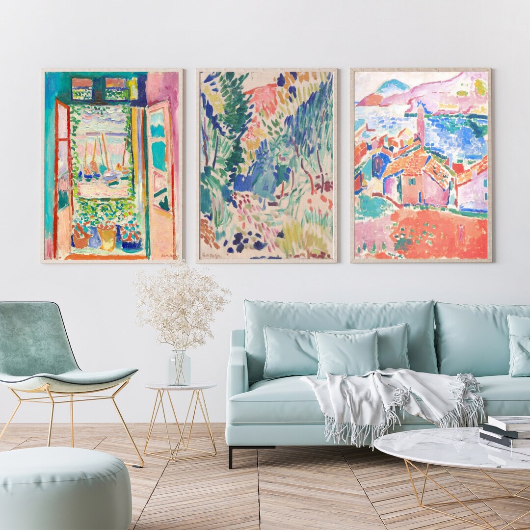 Henri Matisse 3-piece Print Set: Impressionist Museum Art - Etsy
