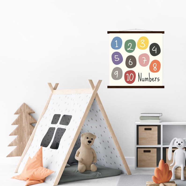 Number Chart Number Activities Educational Posterpreschool - Etsy