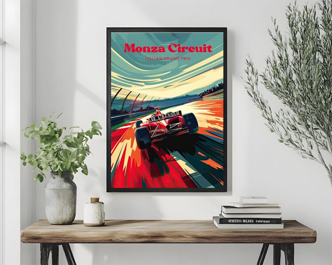 Monza Circuit Grand Prix Ferrari Travel Art Art Print, Beautiful Wall ...