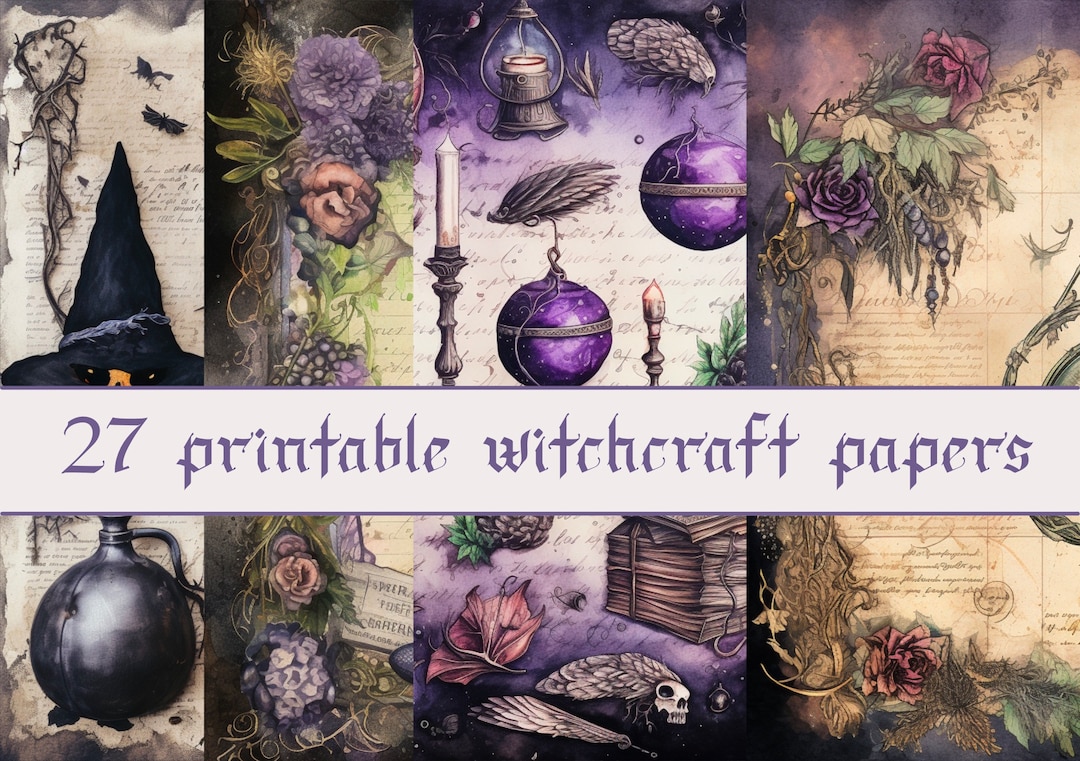 Witchcraft Themed Printable Papers - Etsy