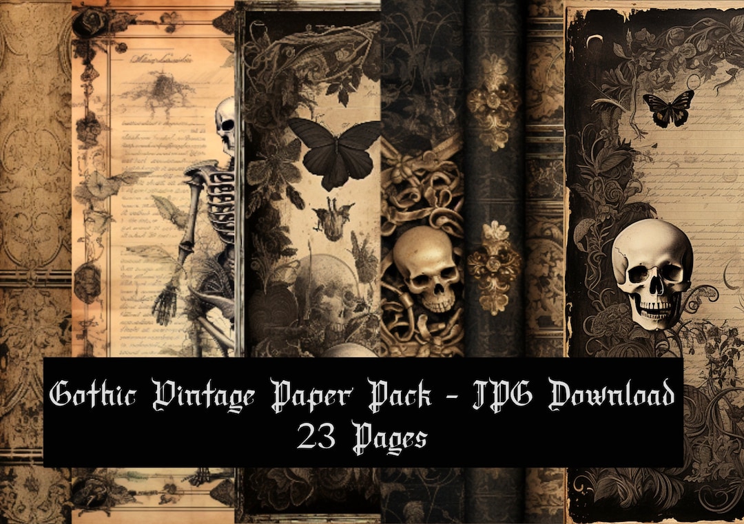 Vintage Gothic Papers - Digital Download - 23 Pages - Etsy