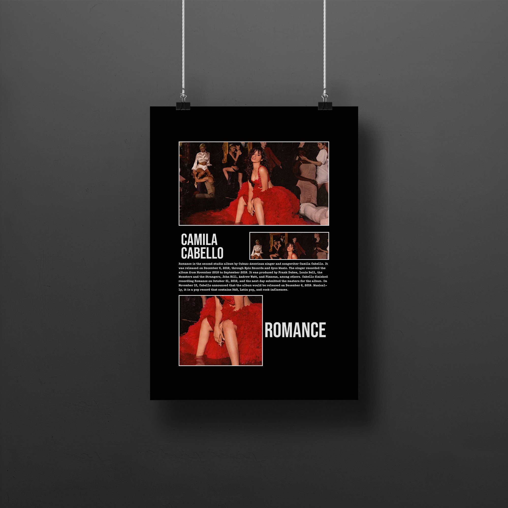 Camila Cabello Poster Romance Poster Camila Cabello Album Cover Prints