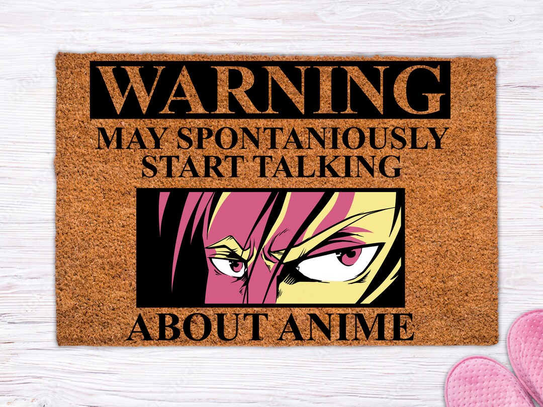 Anime Doormat, Warning Anime Doormat, Funny Anime Doormat, Anime ...