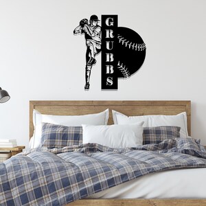 Baseball Pitcher Metal Wall Art, Gift for Baseball Pitcher, Baseball ...