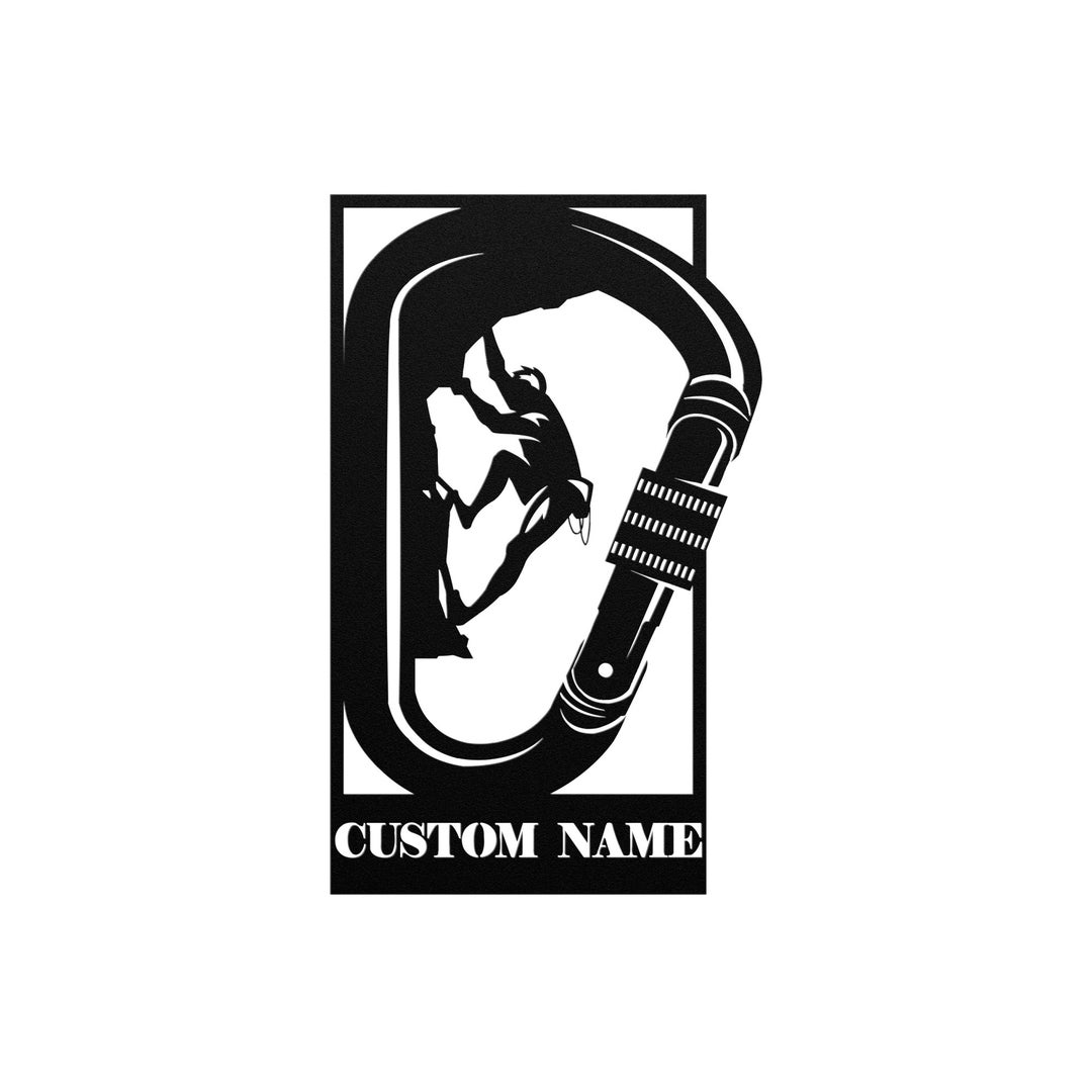 Personalized Rock Climber Metal Art Work, Custom Gift, Large Outdoor ...