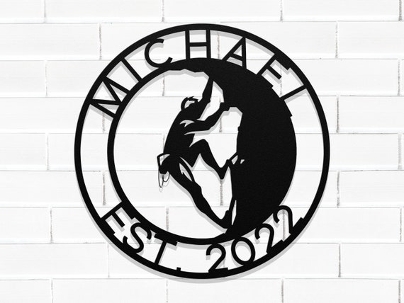 Rock Climbing Wall Art Metal Custom Sign Holiday Gift - Etsy