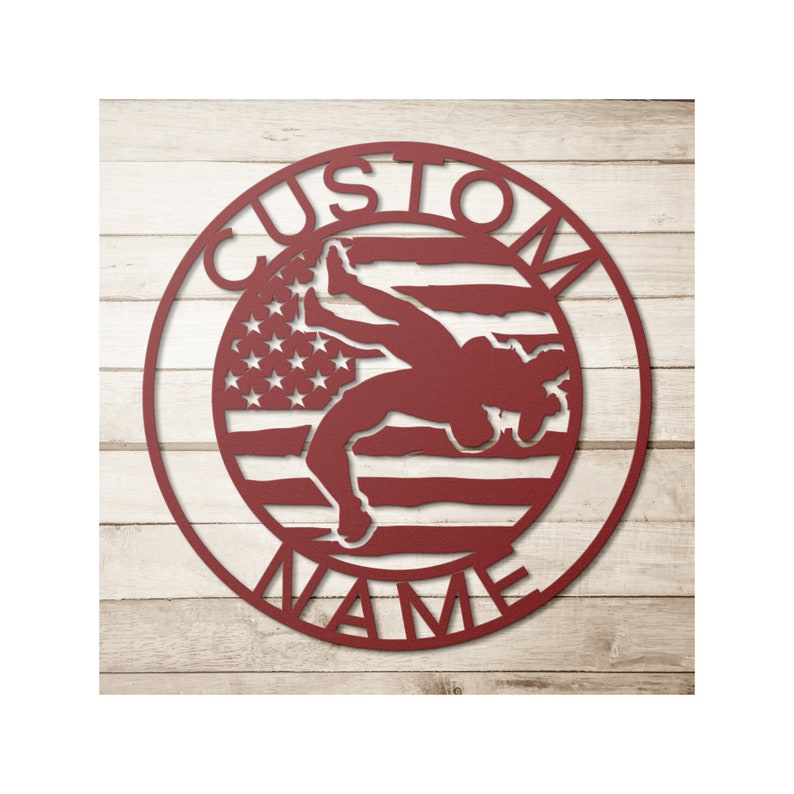 Custom Wrestling Metal Sign, Wrestling Gift, Name Wall Art ...