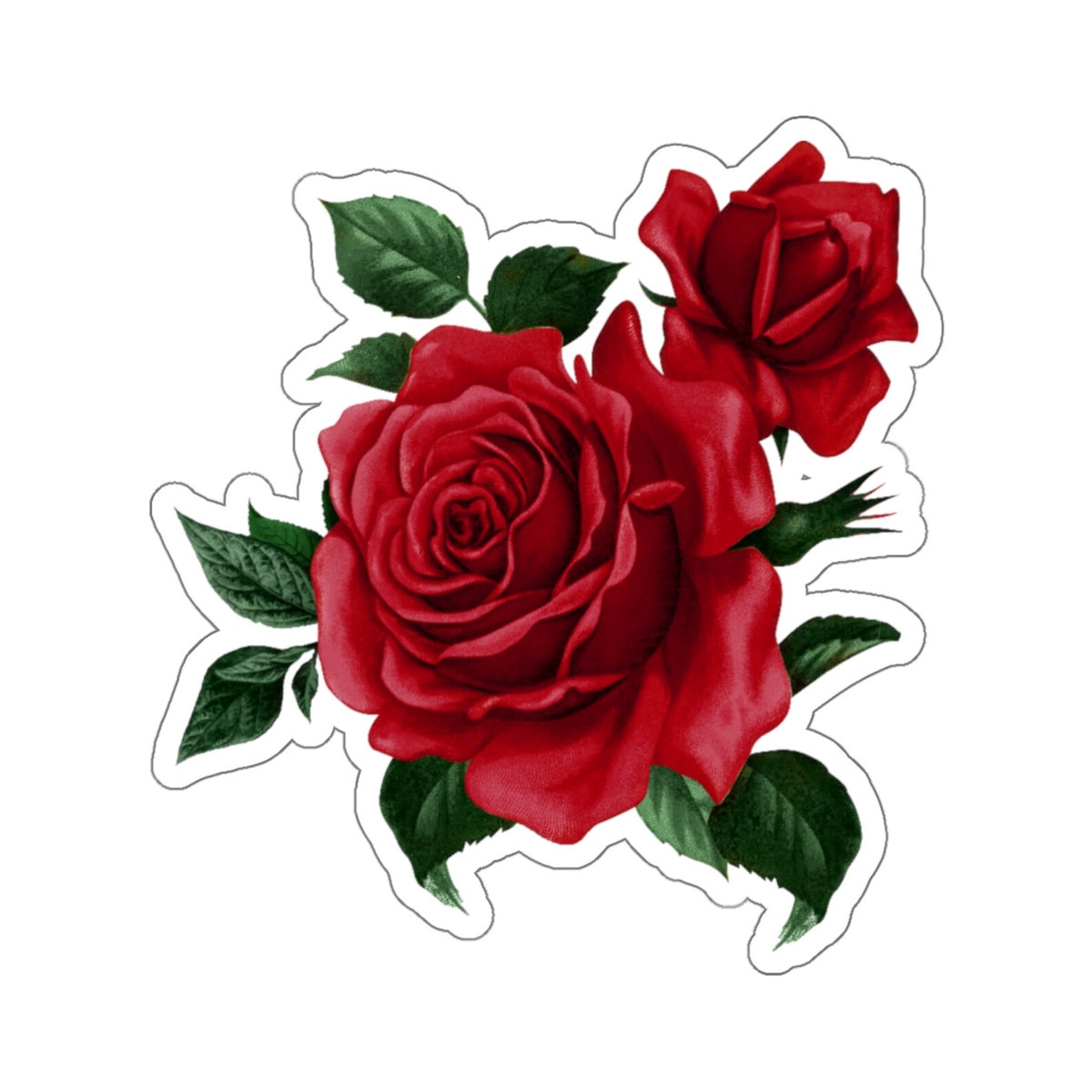 Red Rose Sticker, Rose in Skeleton Hand Stickers, Evil Hand With Rose ...